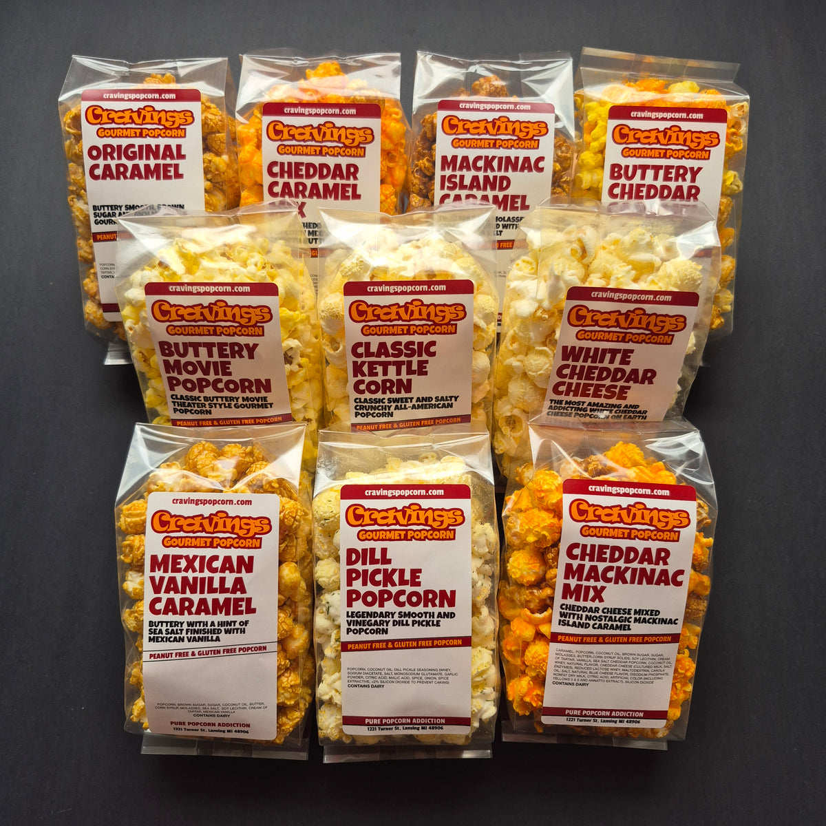 10 Pack Mini Sampler — Cravings Gourmet Popcorn