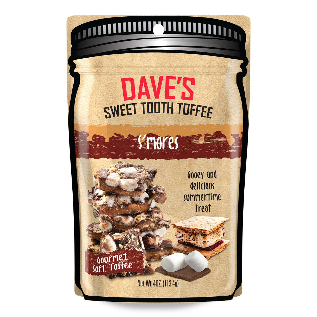Dave's Sweet Tooth Toffee | S'mores — Cravings Gourmet Popcorn