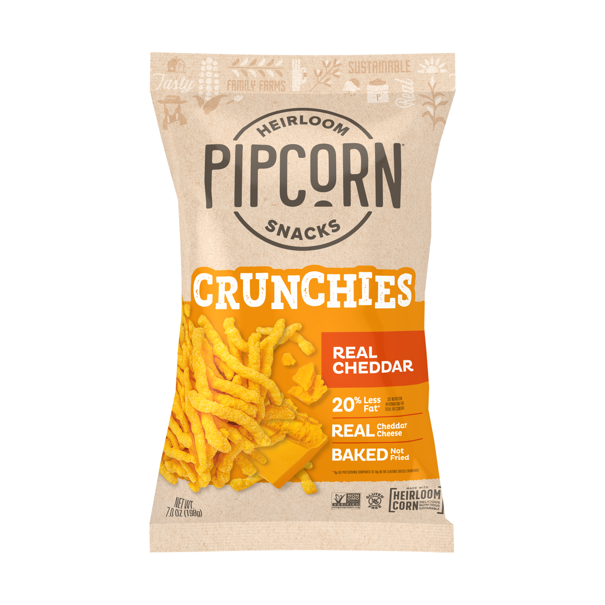Pipcorn | Cheddar Crunchies, 7.0oz — Cravings Gourmet Popcorn