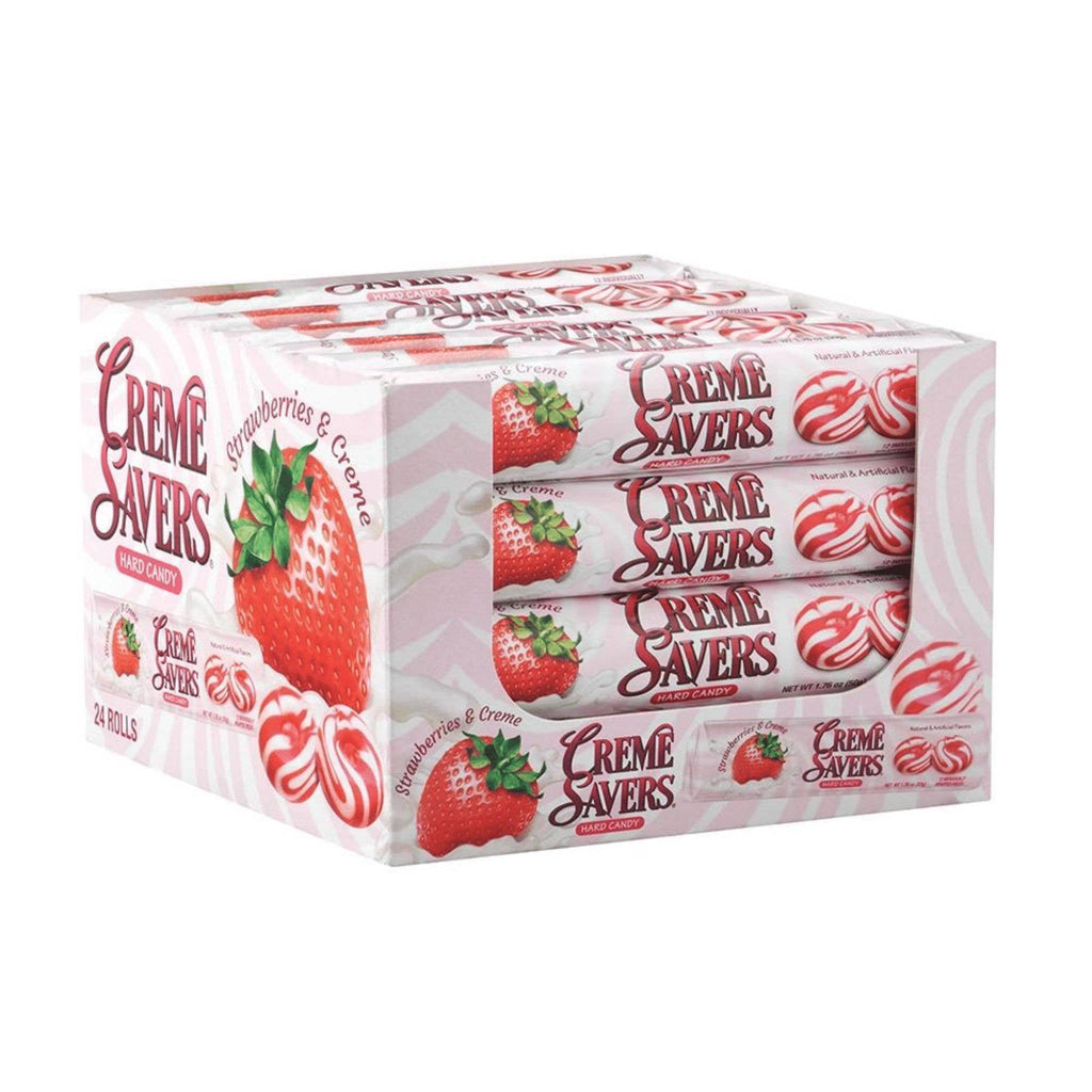 Creme Saver Strawberries Cream Candy 1.76oz 24ct